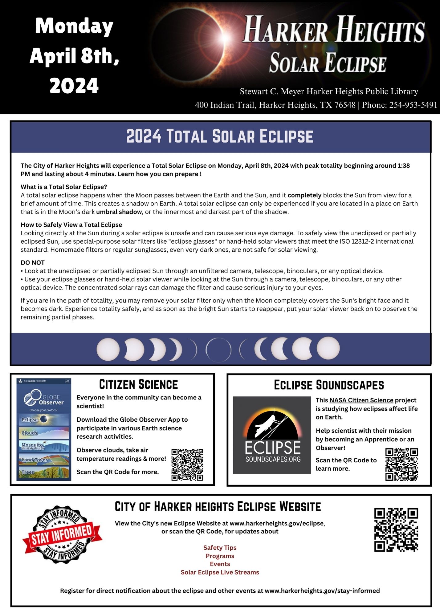 City of Harker Heights - Eclipse Events and Programs